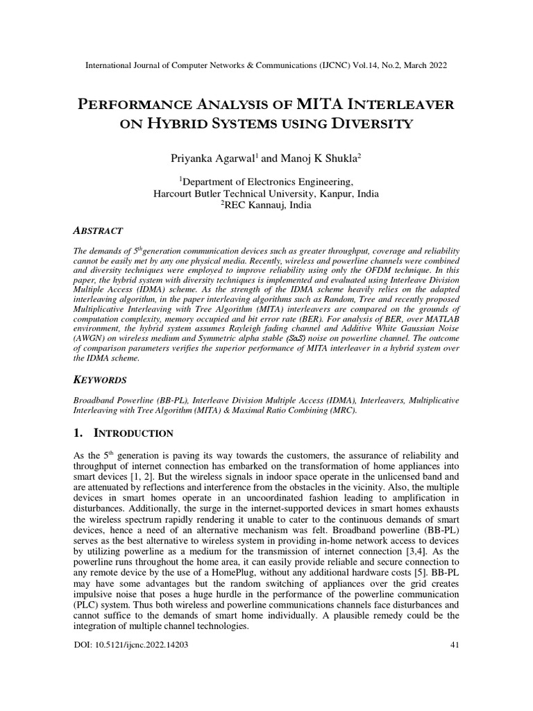 MITA Interleaver Performance in Hybrid Systems | PDF | Modulation ...