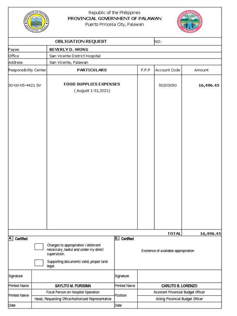Obr Food Expense | PDF | Payments | Banking
