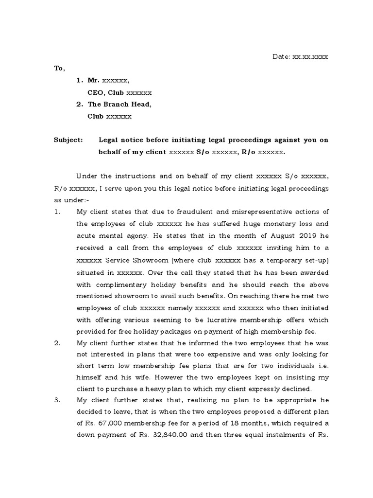 Legal Notice-Recovery of Money | PDF | Payments | Credit Card