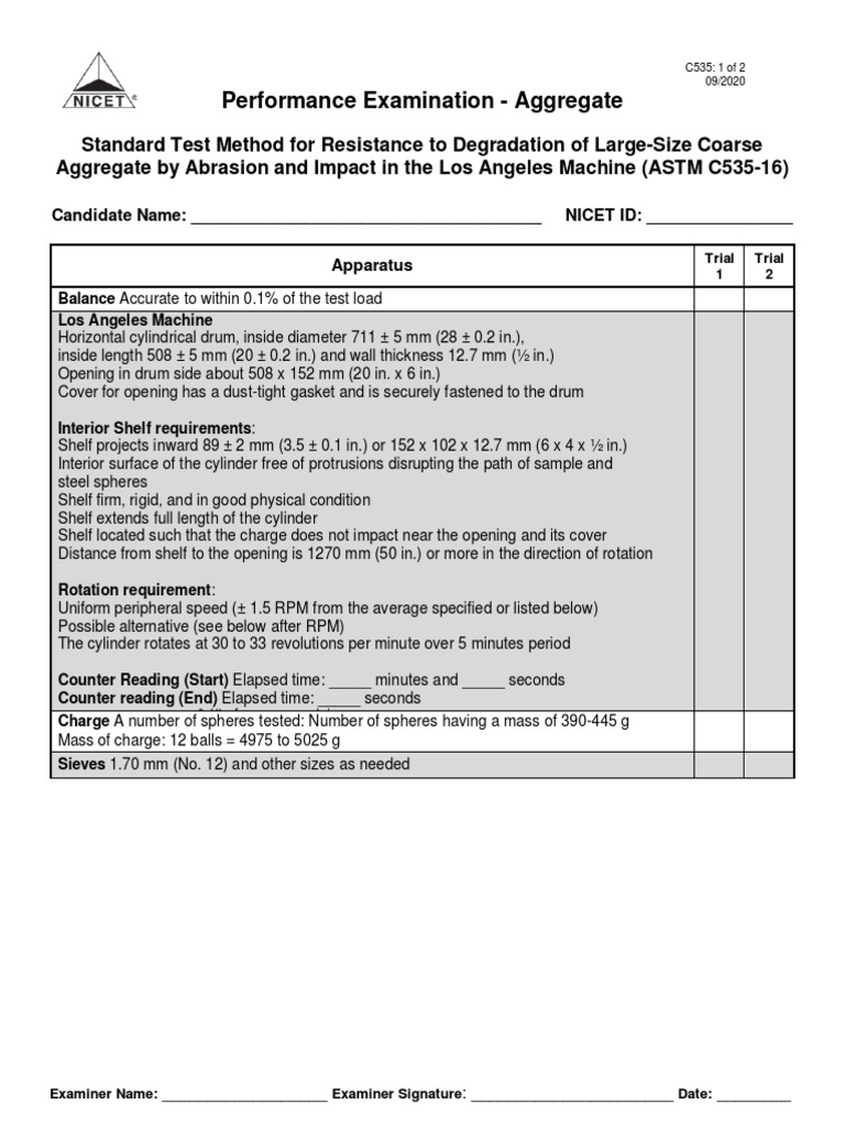 ASTM - C535-16Desgaste de Los Angesles | PDF | Wear | Materials