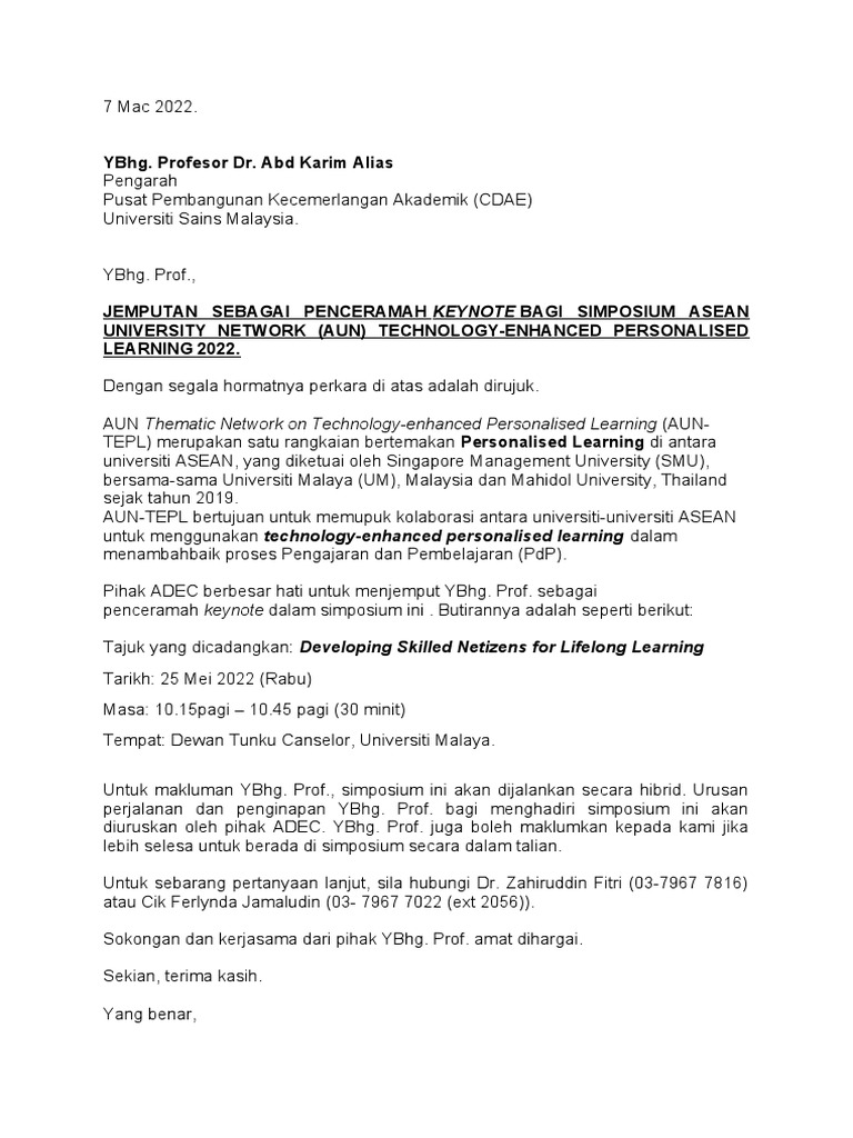 Contoh Surat Confidential | PDF