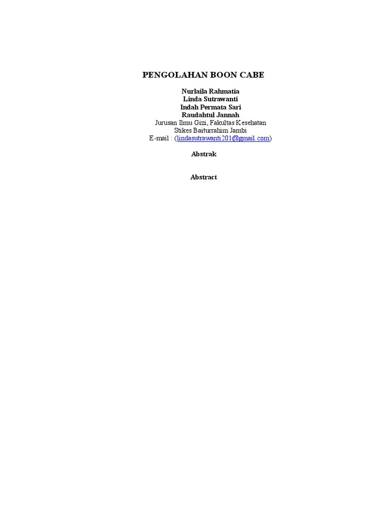 Proses Pembuatan Bon Cabai Merah | PDF