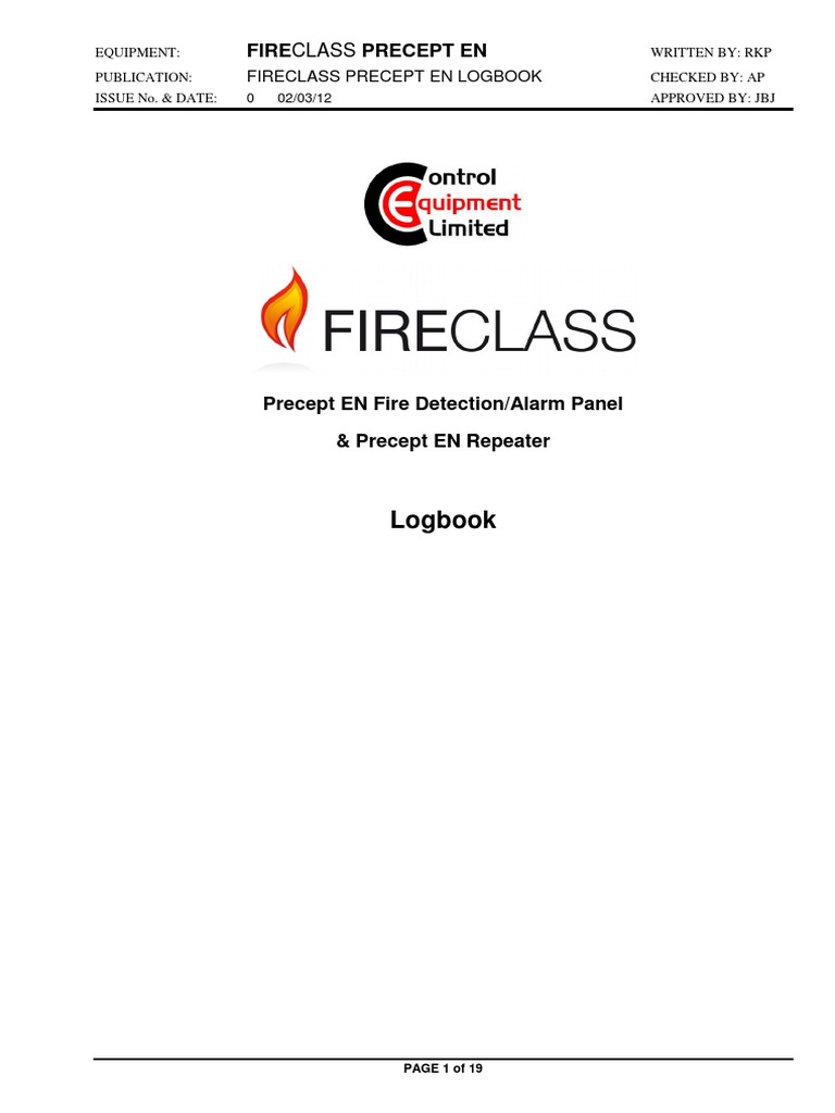 Fireclass Precept en Logbook - 0 | PDF | Electrical Engineering | Safety