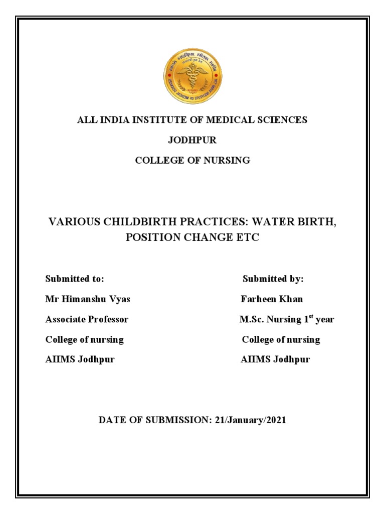 Various Childbirth Practices | PDF | Childbirth | Chair