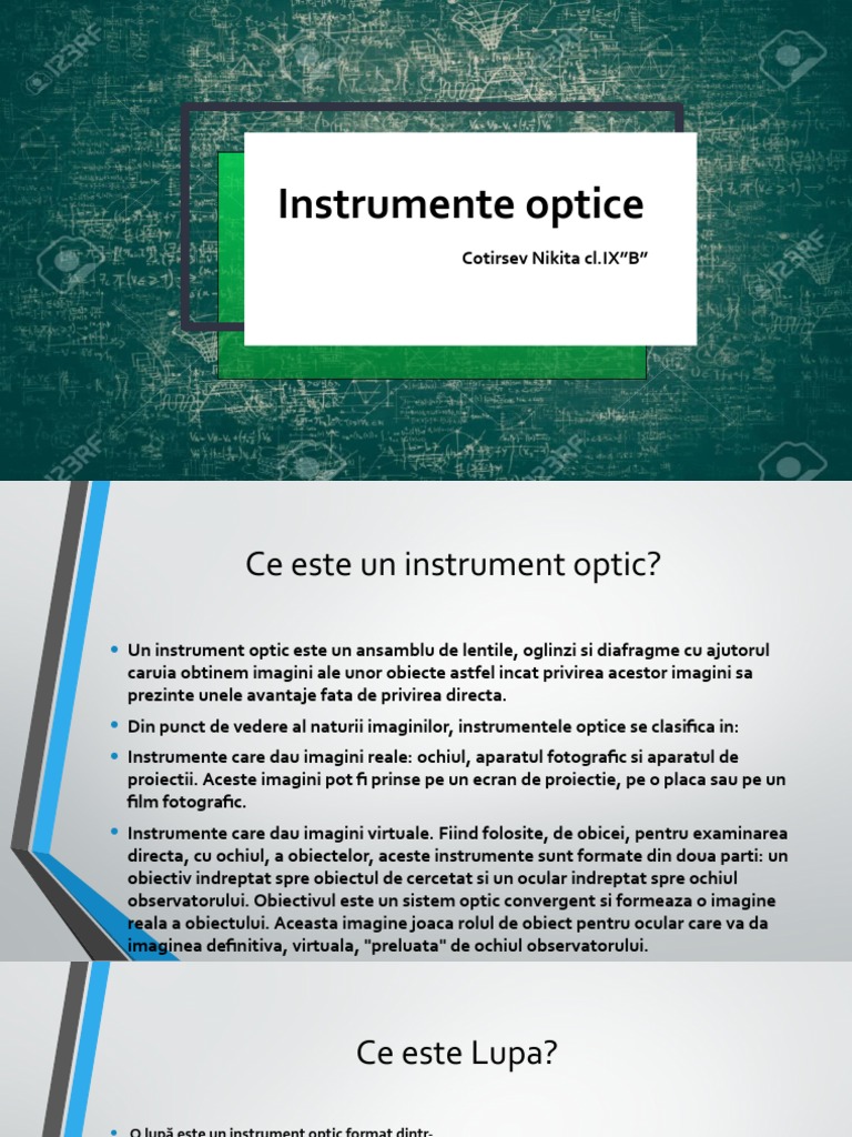 Instrumente Optice | PDF