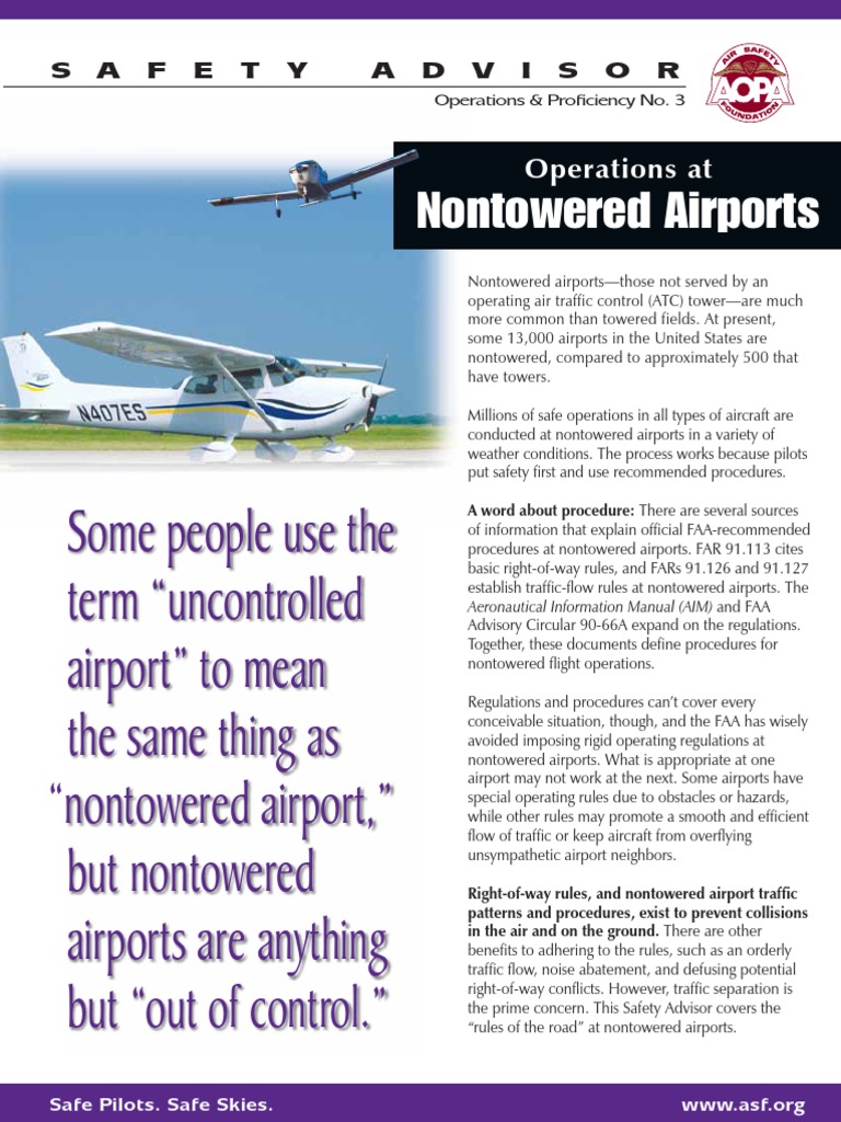 Operations at Non Towered Airports | PDF | Instrument Flight Rules ...