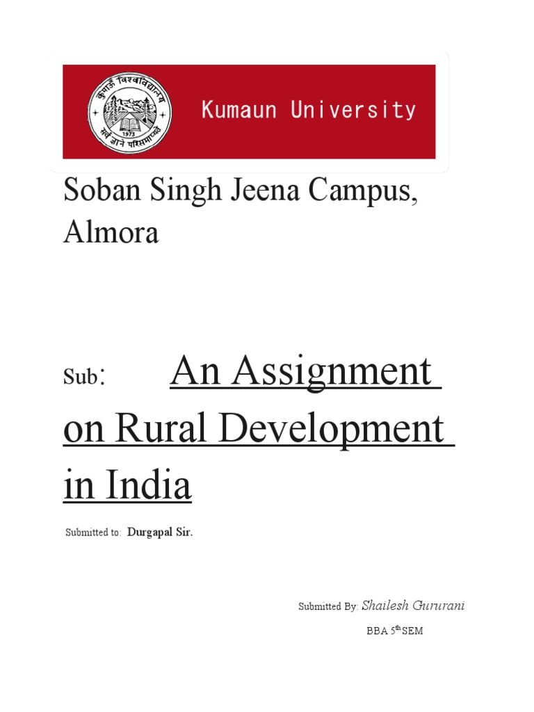 Assignment On Rural Development | PDF | Economy Of India | Economies