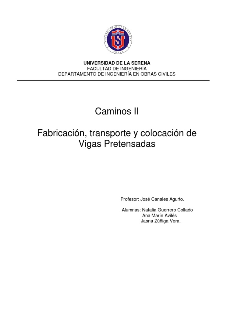 Vigas Pretensadas Pdf Hormigón Pretensado Hormigón