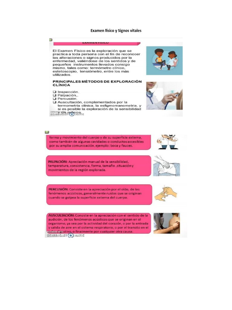 Examen Físico y Signos Vitales Esenciales | PDF | Salud y bienestar