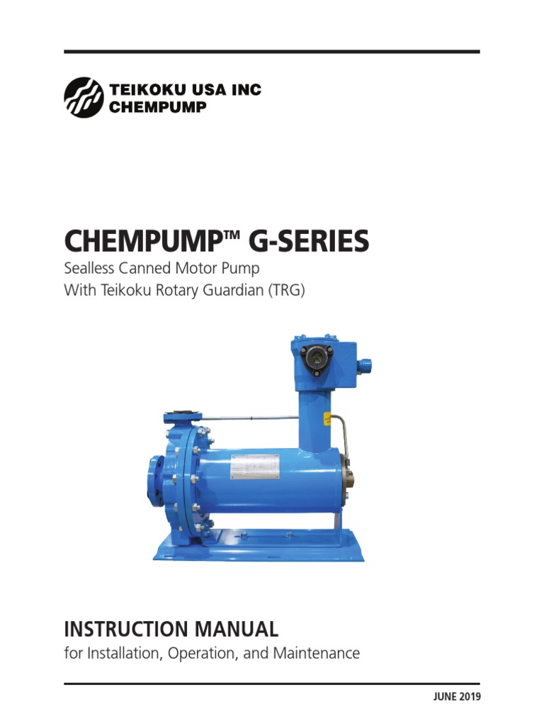G-Series-Manual - TEIKOKU | PDF | Pump | Electric Motor