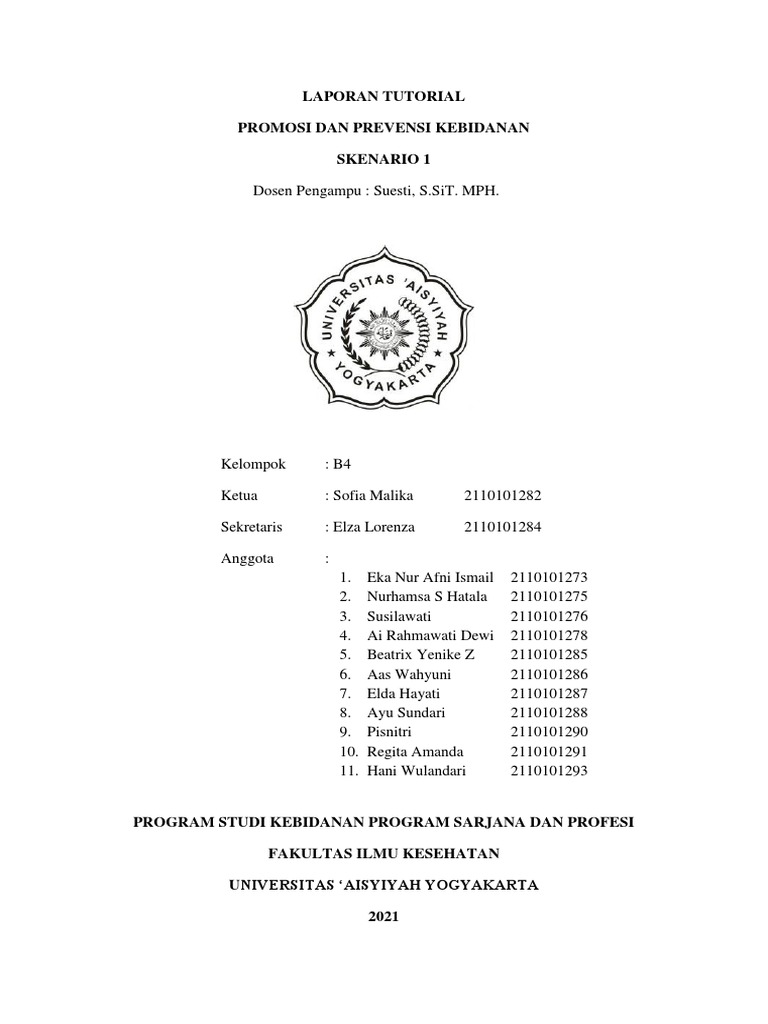 B4 - Laporan Tutorial Skenario 1 - PROM PREV | PDF