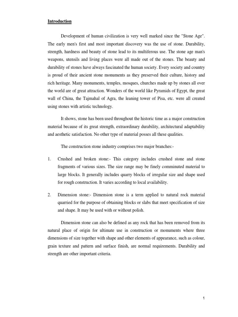Overview of Dimension Stone Types | PDF | Rock (Geology) | Geology