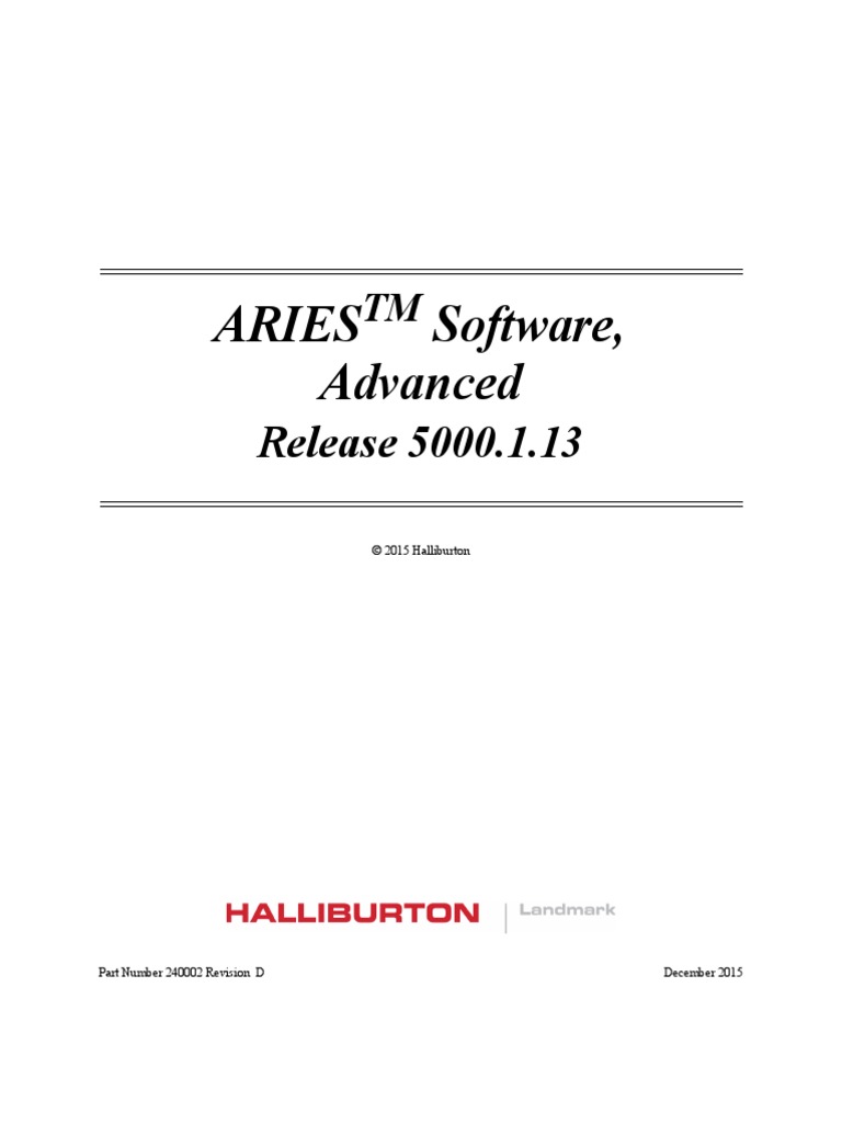 ARIES Software Advanced Release 5000.1.13 | PDF | Databases | Data
