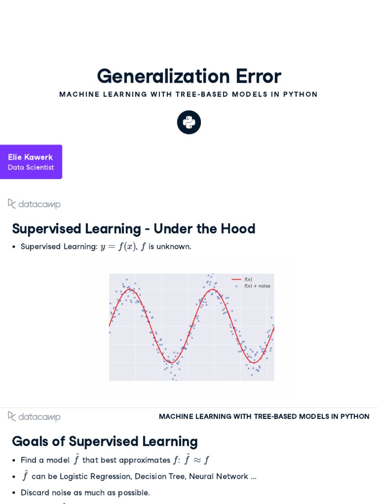 Generalization Error: Elie Kawerk | PDF | Machine Learning | Scientific ...