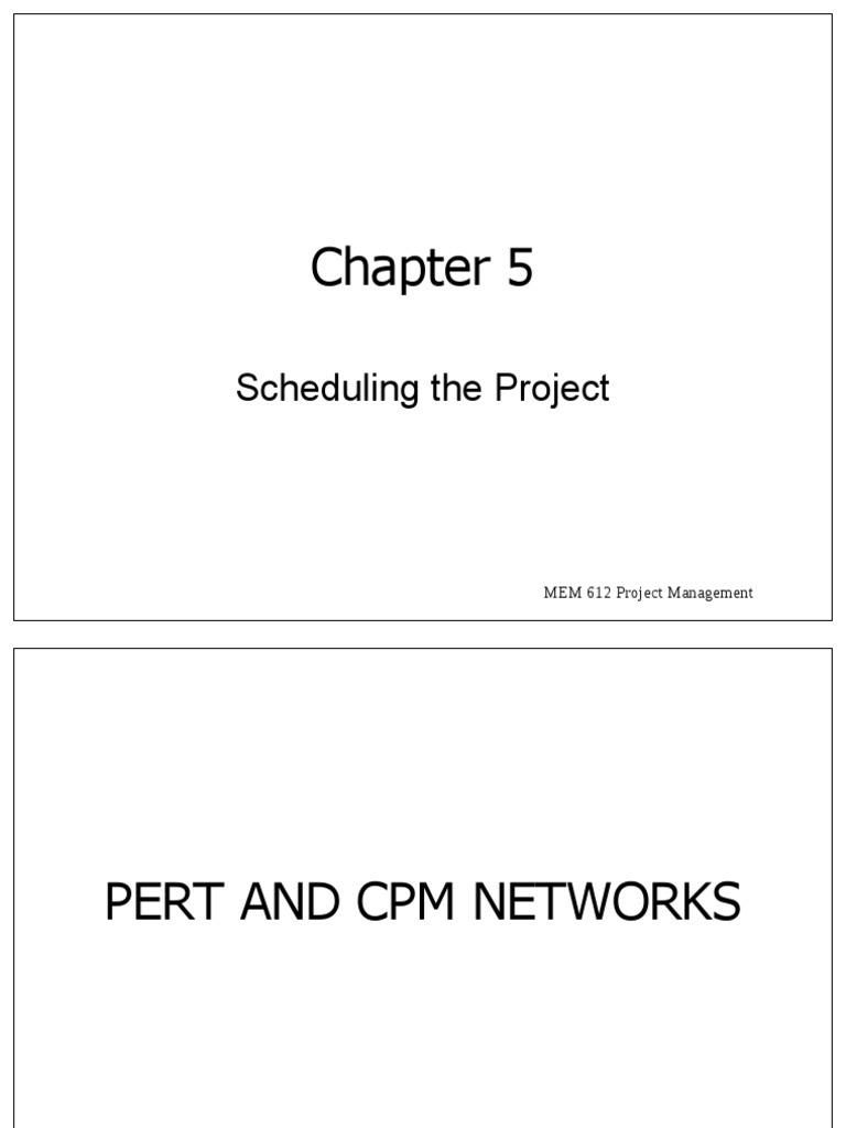 Scheduling The Project | PDF | Mathematical And Quantitative Methods ...