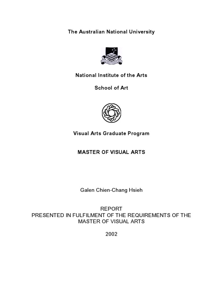 Master of Visual Art Report | PDF | Adobe Illustrator | Camera