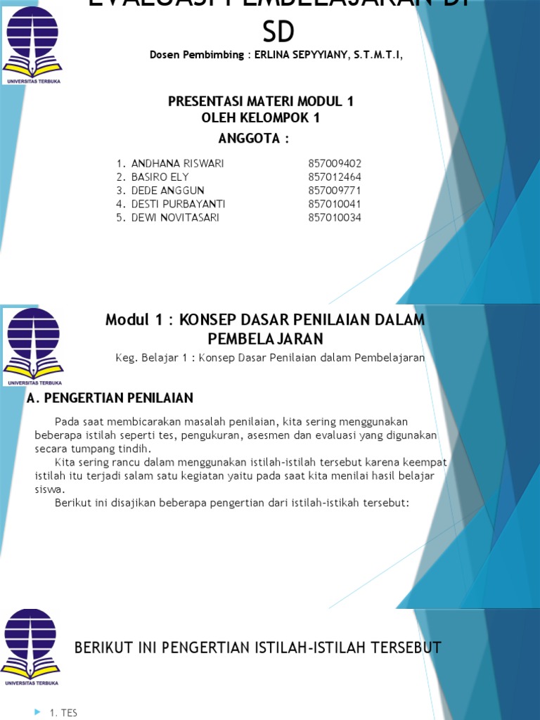 Evaluasi Modul 1 Kelompok 1 | PDF | Karier & Perkembangan