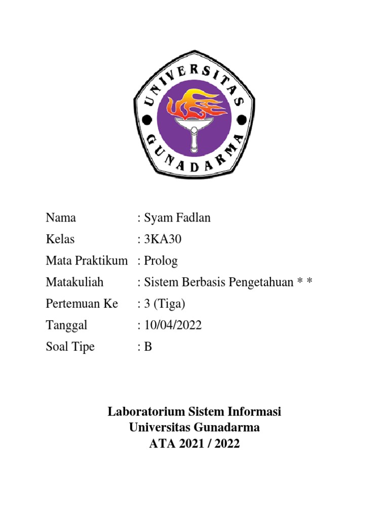 Syam Fadlan - 3KA30 - 16119235 - Mingguke 3 - TIPE B | PDF