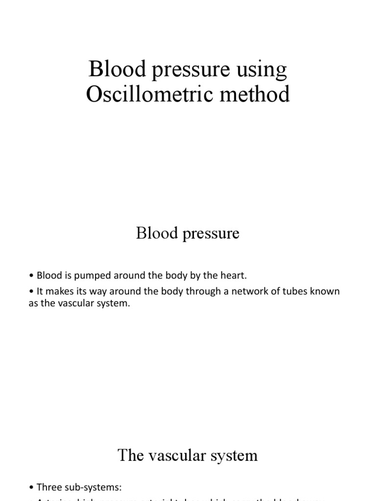 Understanding Oscillometric Blood Pressure | PDF | Blood Pressure ...