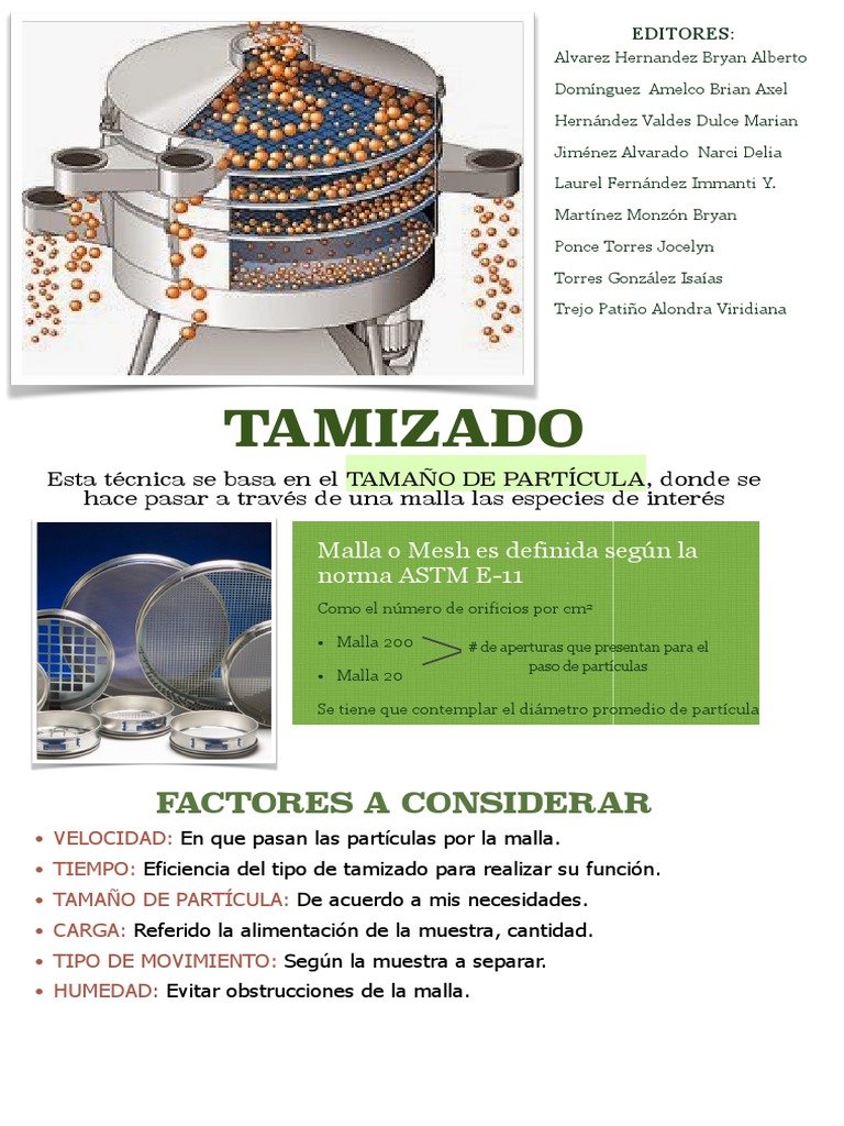 Tipos y Aplicaciones del Tamizado | PDF