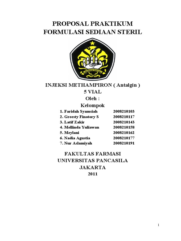 Proposal Injeksi Met Amp Iron VIAL | PDF