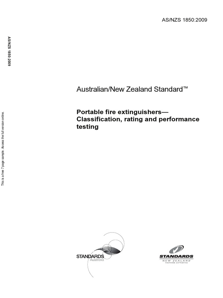 Australian Standar 1850-2009 | PDF