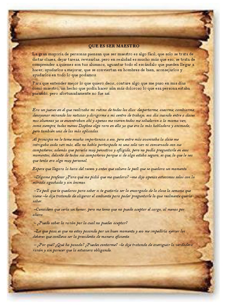 El Reto de Ser Maestro | PDF | Relaciones personales, crianza y ...