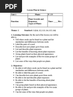Multi Grade Semi-Detailed Lesson Plan | PDF | Plants | Leaf
