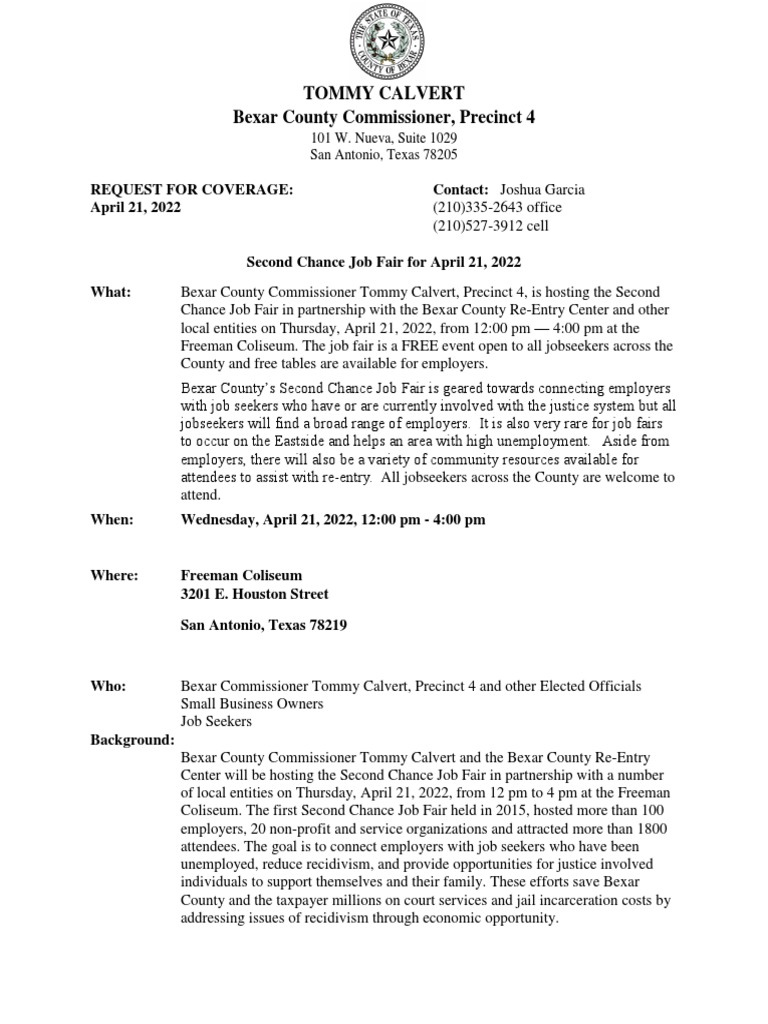 2nd Chance Job Fair MA 04-21-22 2 | PDF | Employment | Recidivism