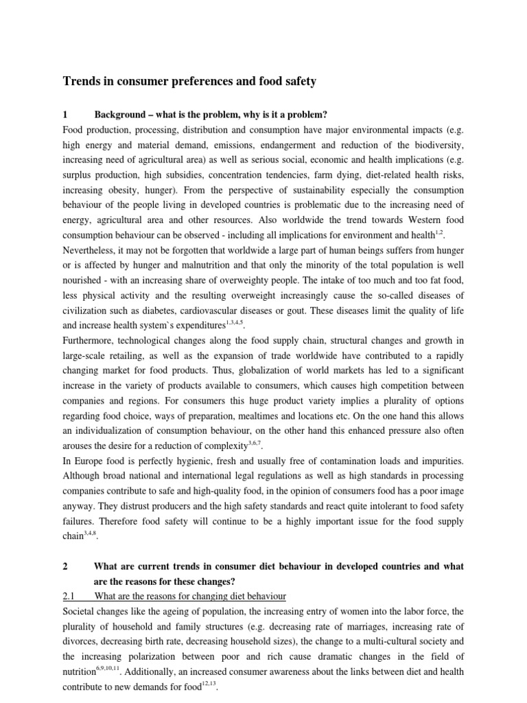Consumer Preferences | PDF | Foods | Sustainability