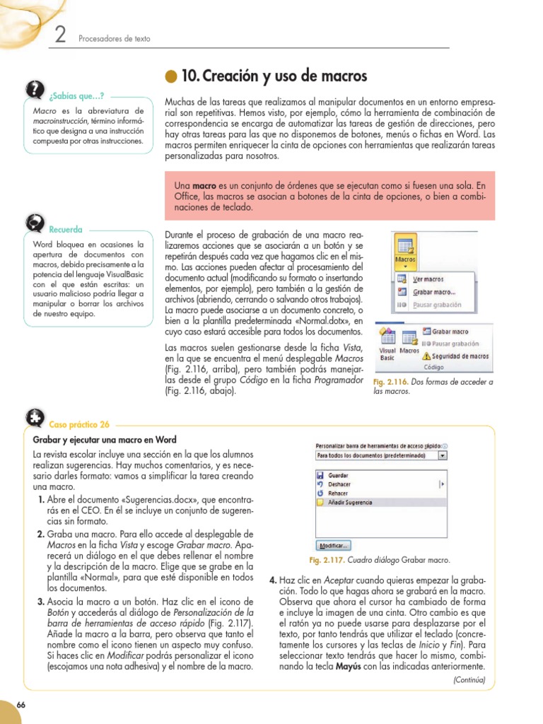 Uso de Macros | PDF | Macro (informática) | Archivo de computadora