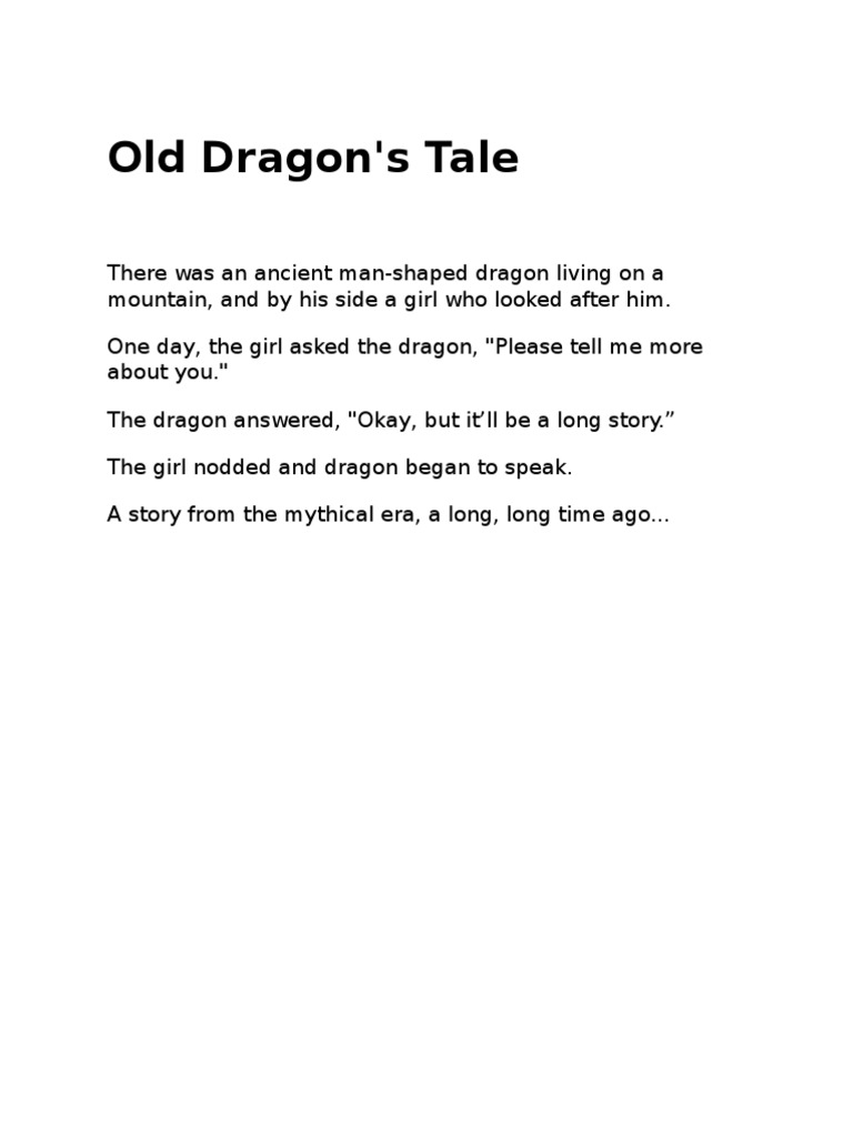 Old Dragons Tale | PDF | Dragon | Demons
