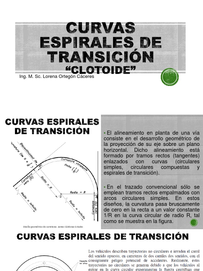 Teoría - Curvas Espirales | PDF | Curva | Geometría