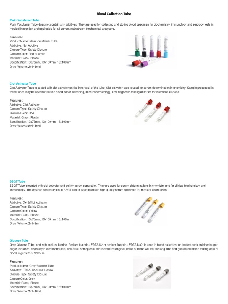 Blood Collection Tube | PDF | Blood Plasma | Blood