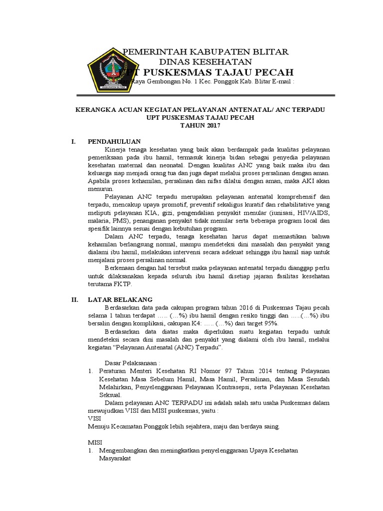 KAK Anc Terpadu | PDF