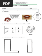 Material de Apoyo Letra L. | PDF