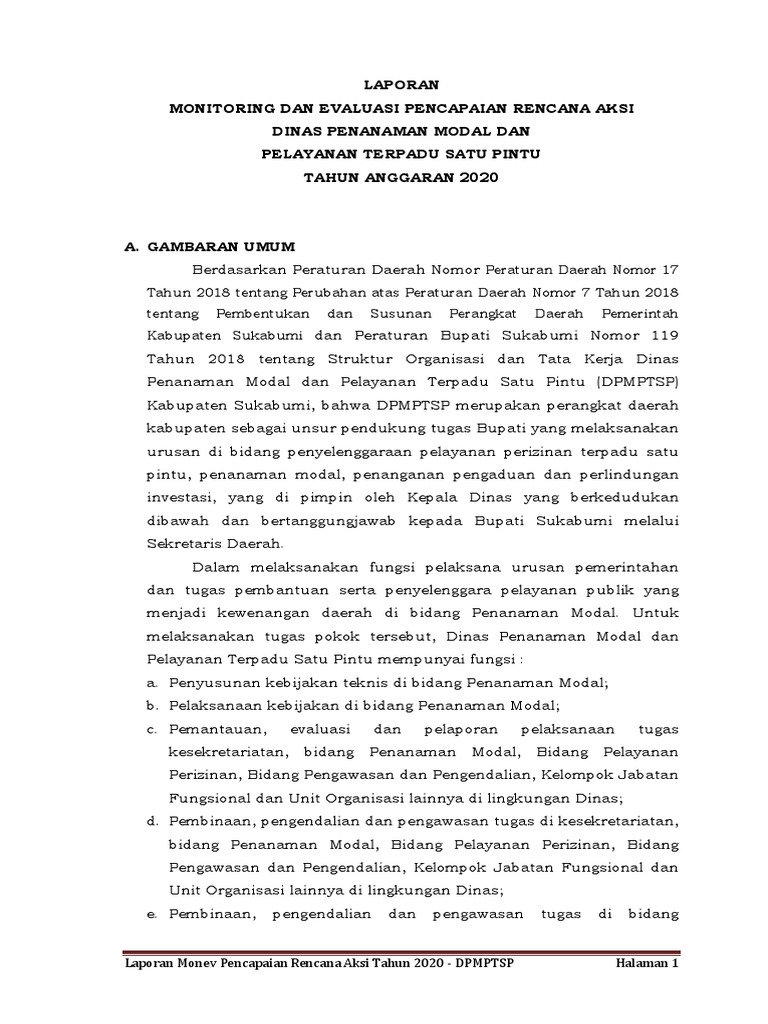 Laporan Monev | PDF | Bisnis