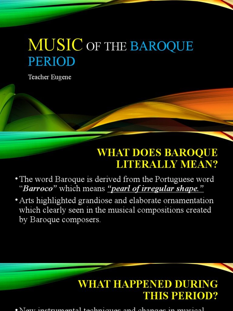 Music of The Baroque Period | PDF | Baroque Music | Orchestras