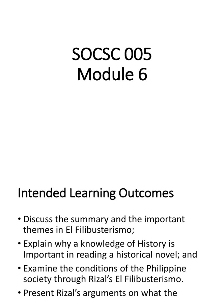 Socsc 005 Module 6 Student | PDF | Philippines