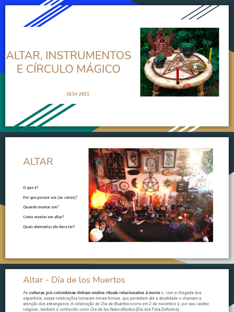 Altar, Instrumentos e Círculo Mágico | PDF