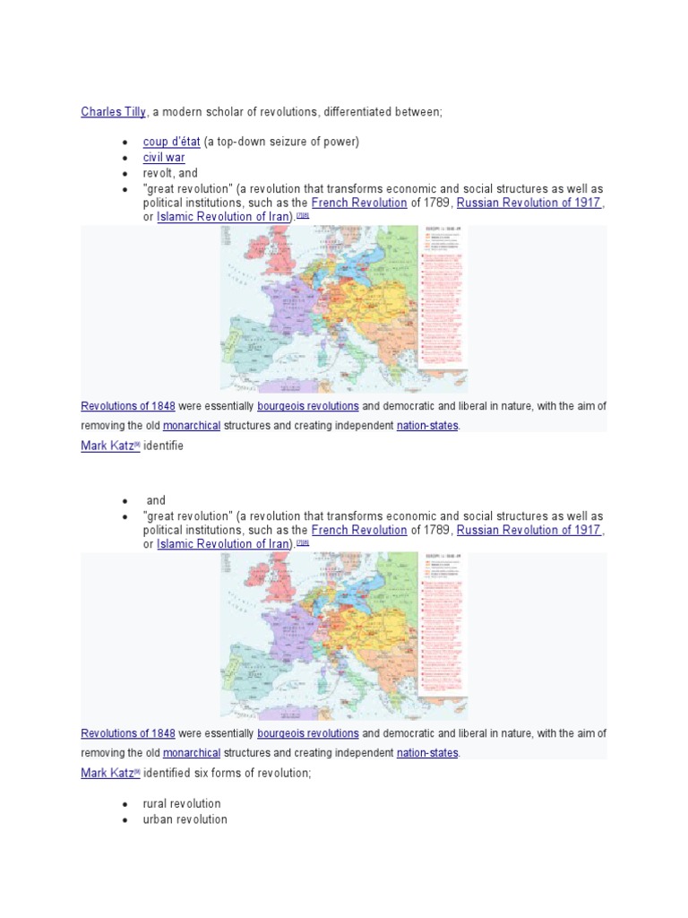 Charles Tilly Coup D'état Civil War French Revolution Russian ...