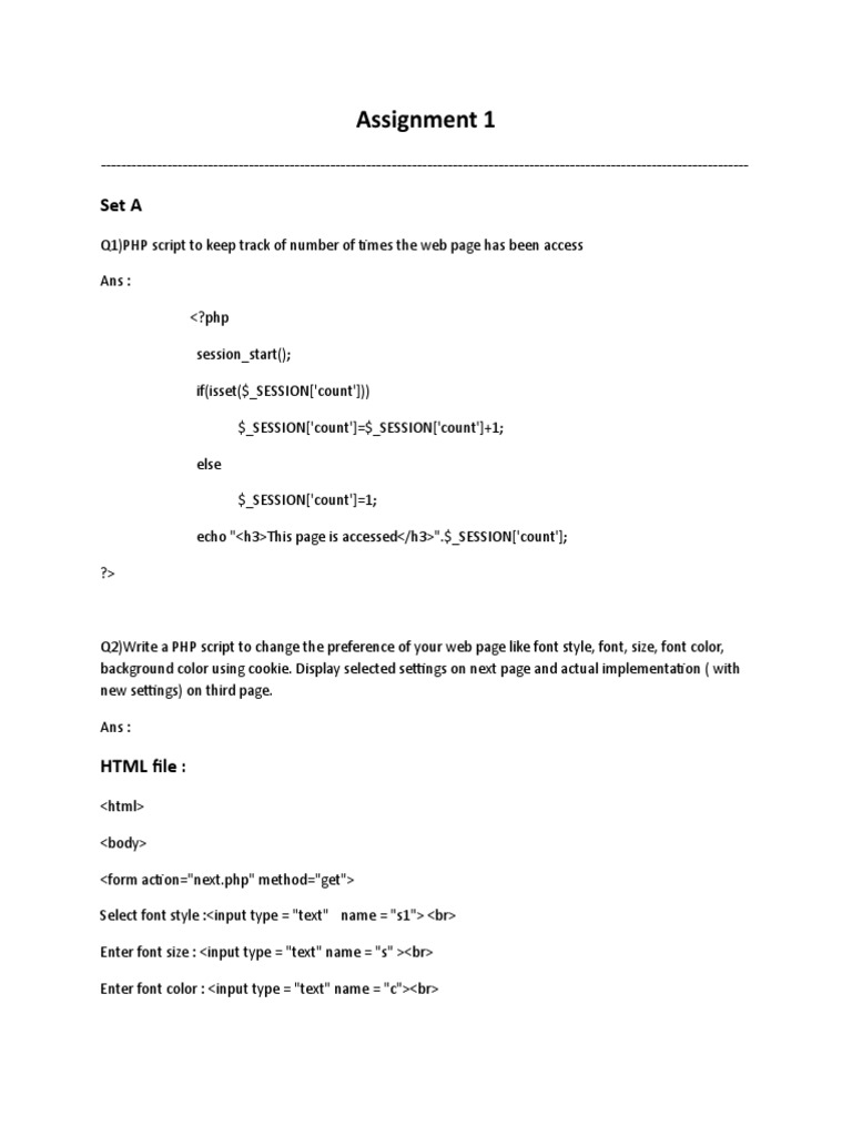 PHP Practical | PDF | Php | World Wide Web