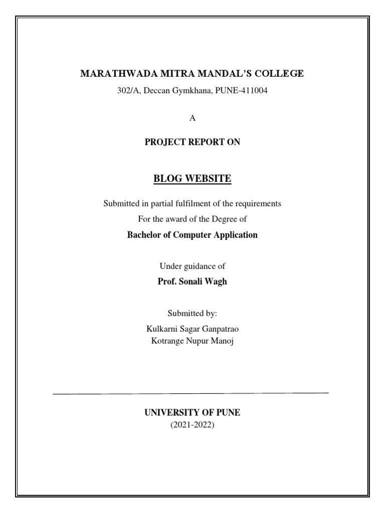 Blog Website Documentation | PDF | Blog | Mass Media