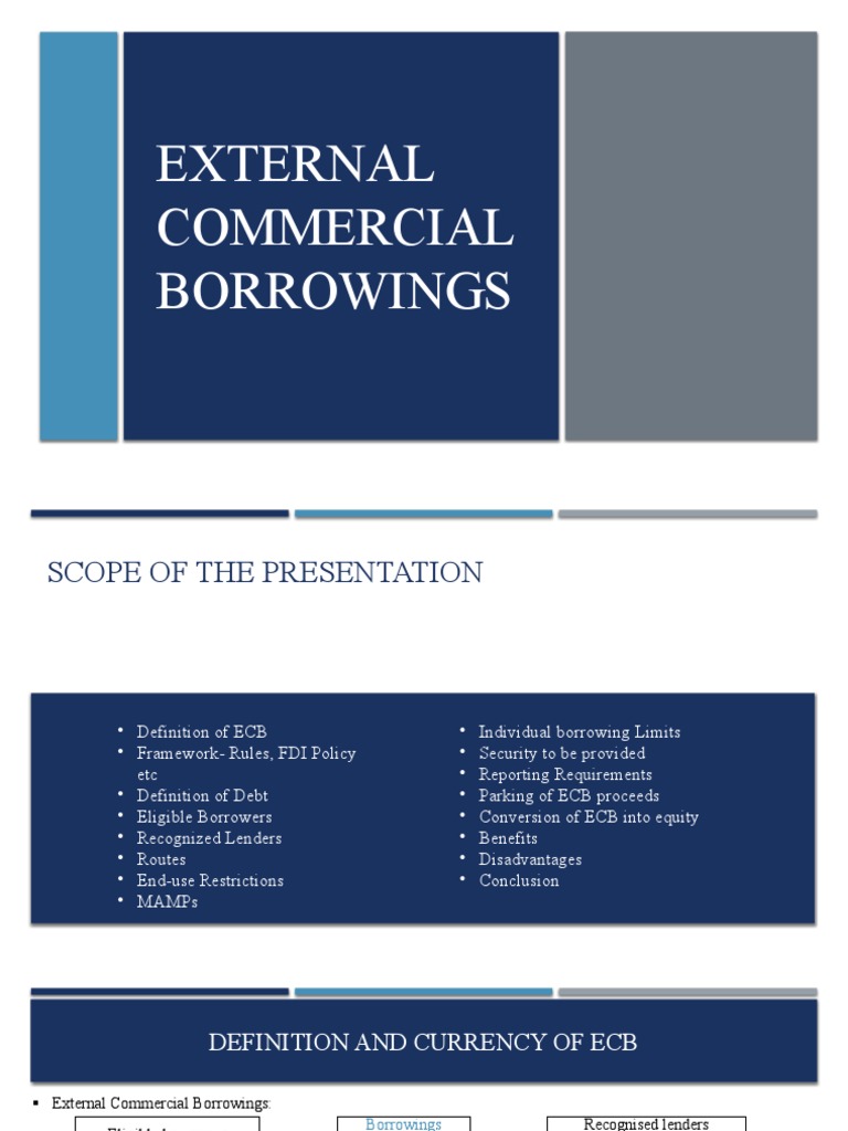 External Commercial Borrowings | PDF | Reserve Bank Of India | Loans