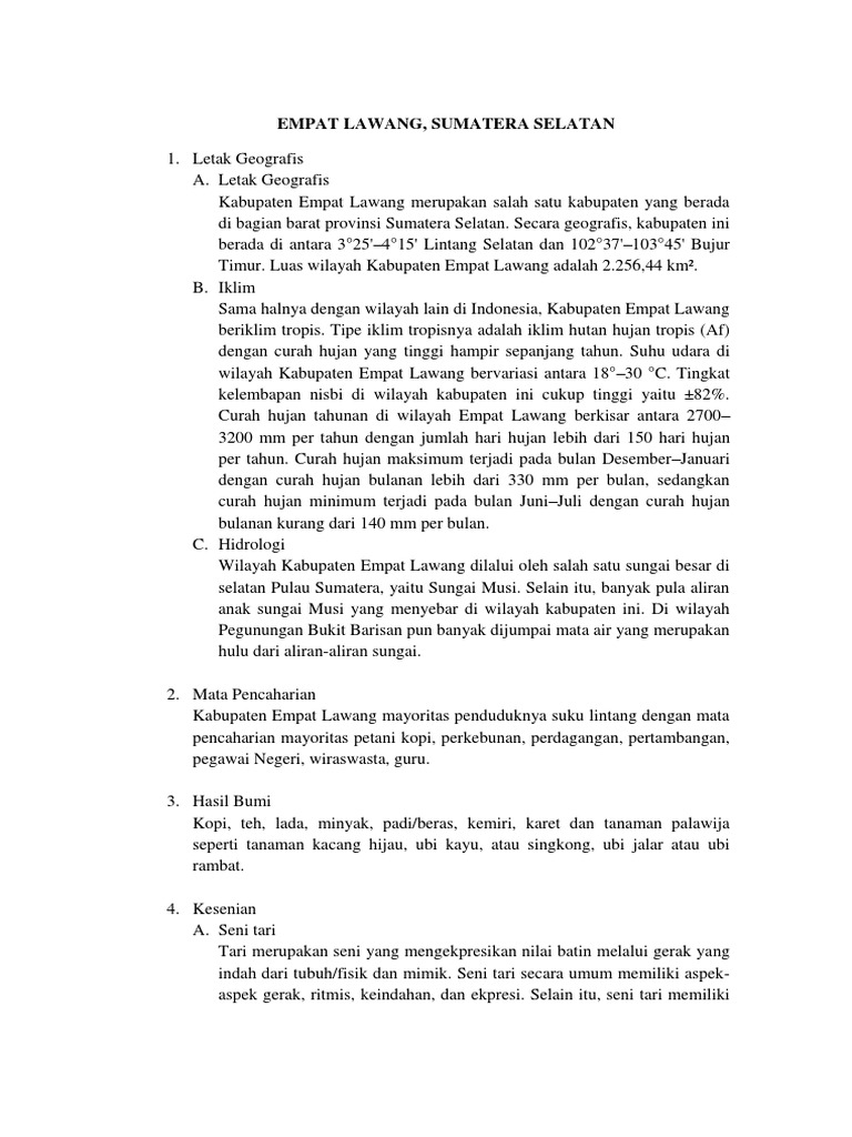 Empat Lawang, Sumsel | PDF