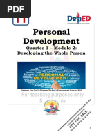 Perdev 1st Quarter Performance Task | PDF | Self | Behavior Modification