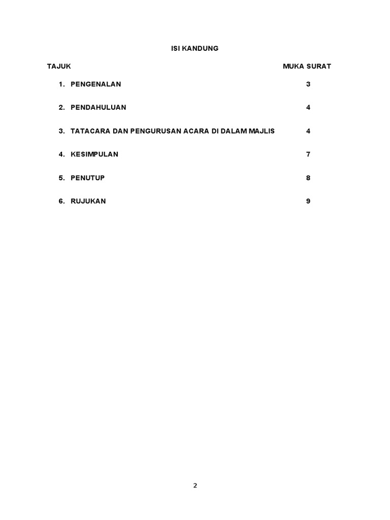 Panduan Pengurusan Majlis dan Acara | PDF