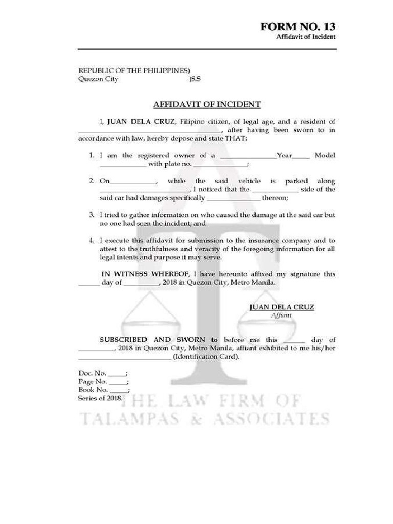 Affidavit Forms Draft | PDF