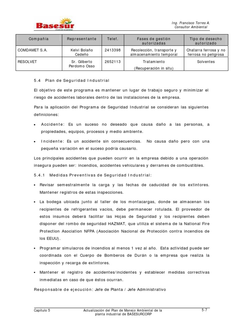 Planes de seguridad y salud ocupacional para la protección de los ...