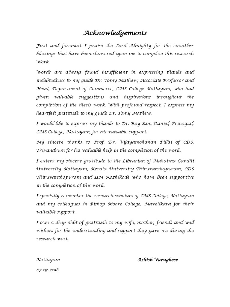 Acknowledging Help for Research Completion | PDF